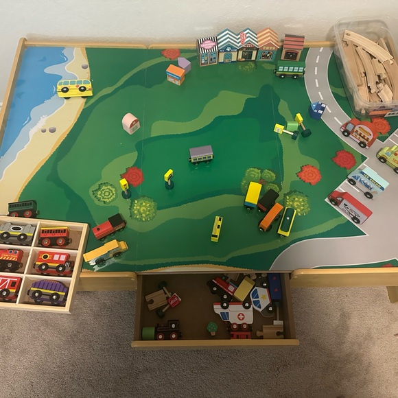 Toys | Reversible Train Table With White Board | Poshmark